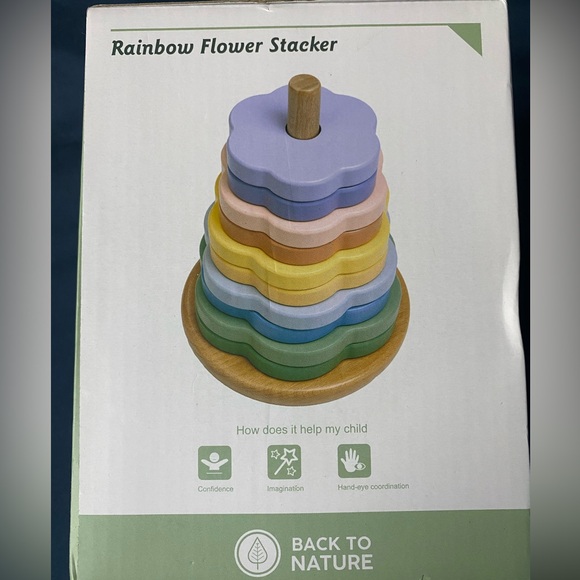 My Toy World | Toys | 32 Wooden Flower Stacker | Poshmark